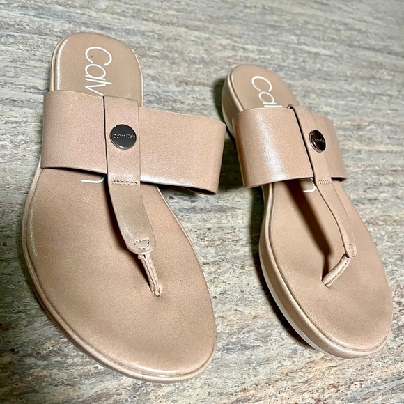 Calvin Klein | Shoes | Calvin Klein Kimmy Thong Sandals | Poshmark